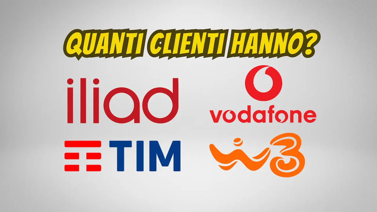 Quanti clienti hanno Iliad, WindTre, Vodafone e Tim? - UpGo.news